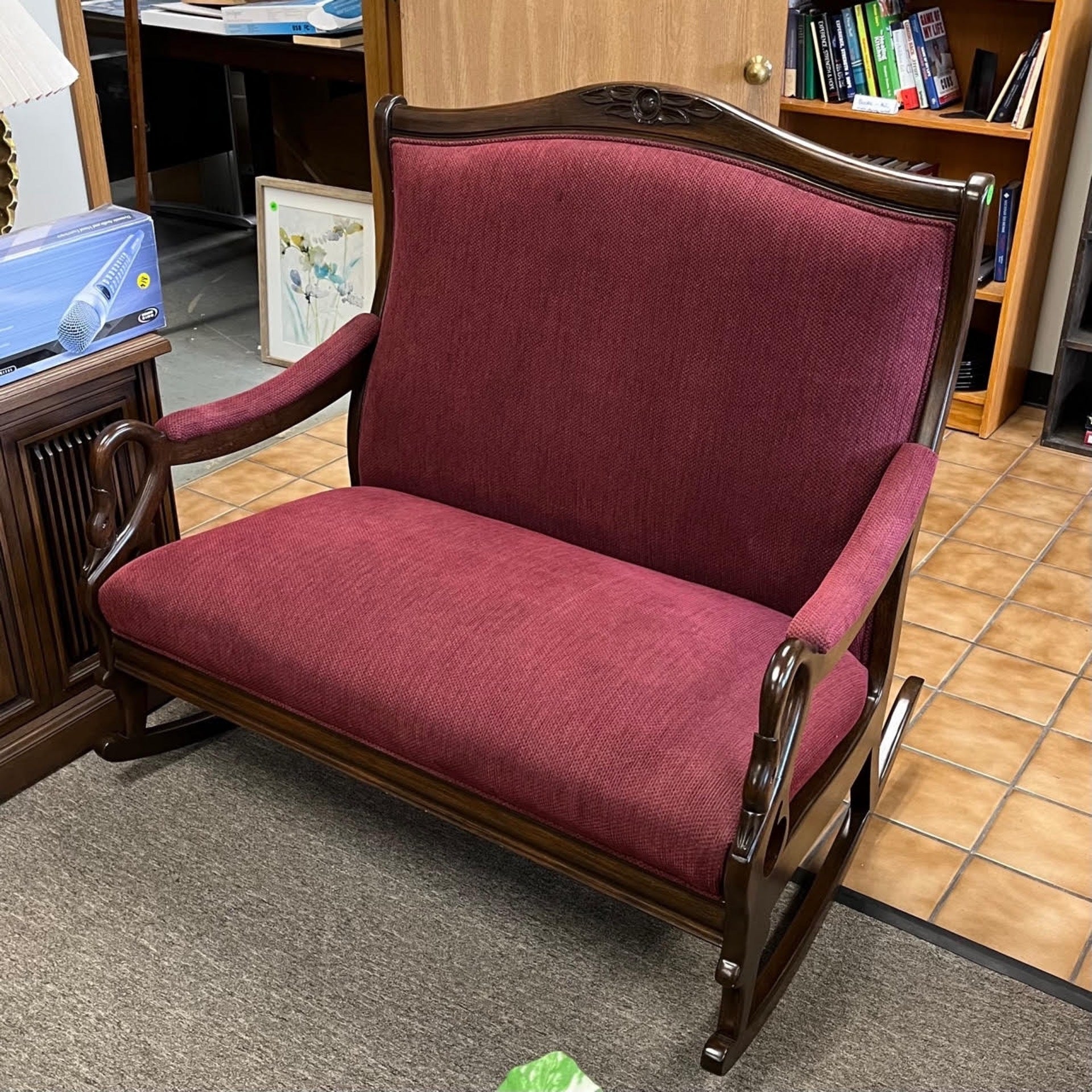 Victorian Style Rocking Chair Loveseat | Remix Market Resale Chicago